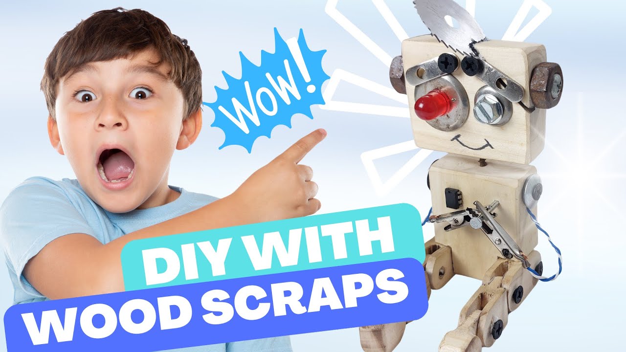 DIY Toy Robot (3) from Scrap Wood | Amazing Craft with Wood & Screws ...