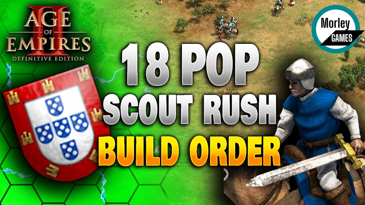 AOE2 Portuguese Build Order - FAST 18 Pop Scout Rush - YouTube