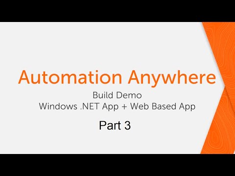 Build Demo with Automation Anywhere - Part 3 - YouTube