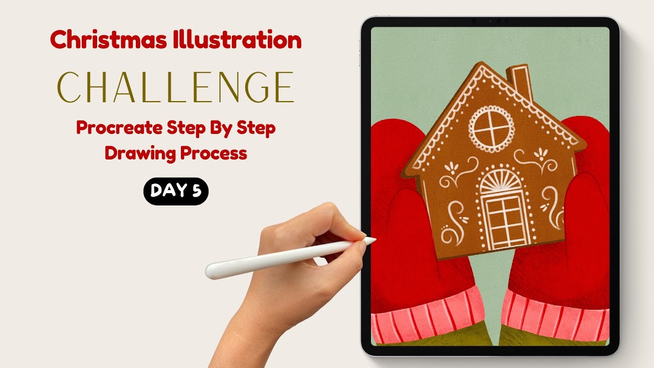 Christmas Illustrations Challenge | How to Draw | Procreate | iPad ...