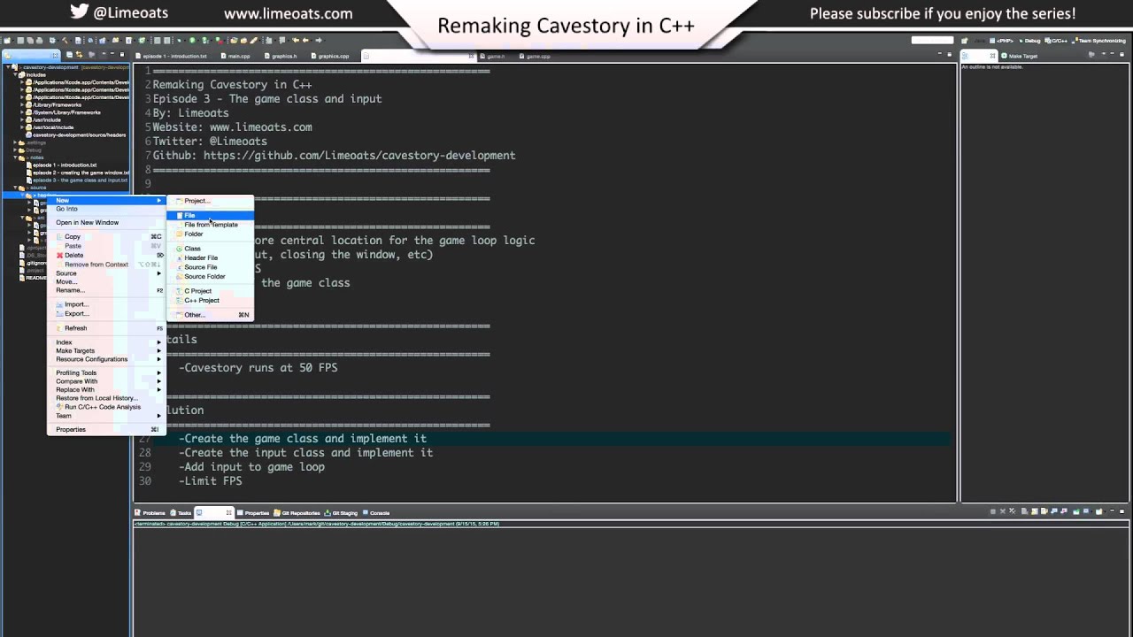 Remaking Cavestory In C Episode 3 The Game Class And Input Youtube