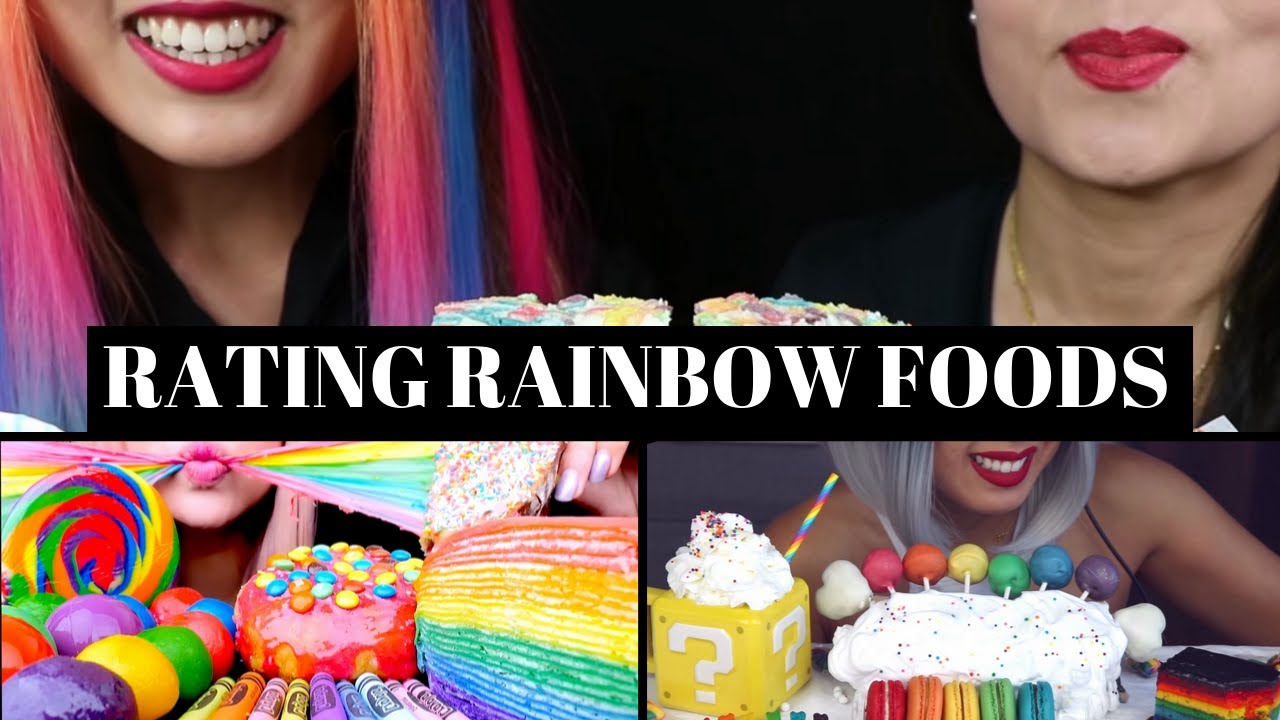 Rating Rainbow Food ASMR - YouTube