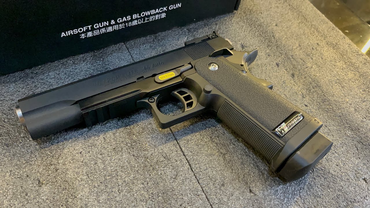 WE Airsoft 2011 Hi-Capa 5.1R Semi and Full Automatic unboxing and ...