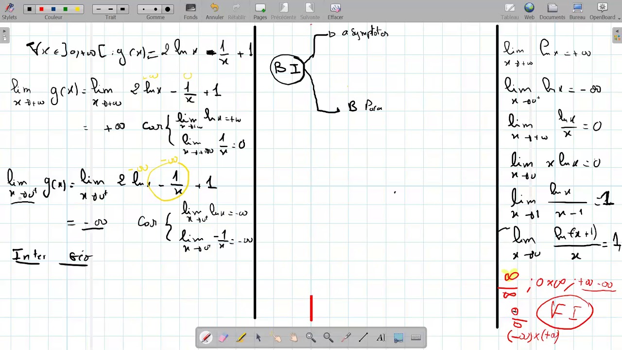 les limites et les branches infinies 2BAC MATHS ECO - YouTube