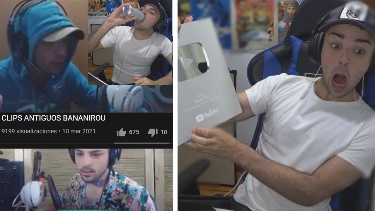 a BANANIROU le llega la placa y REACCIONA a CLIPS ANTIGUOS - YouTube