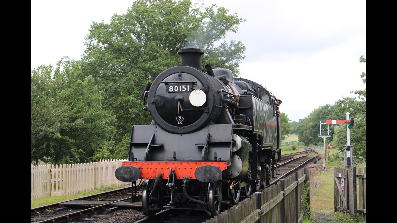 A cloudly summers day on the bluebell railway with BR standard class ...