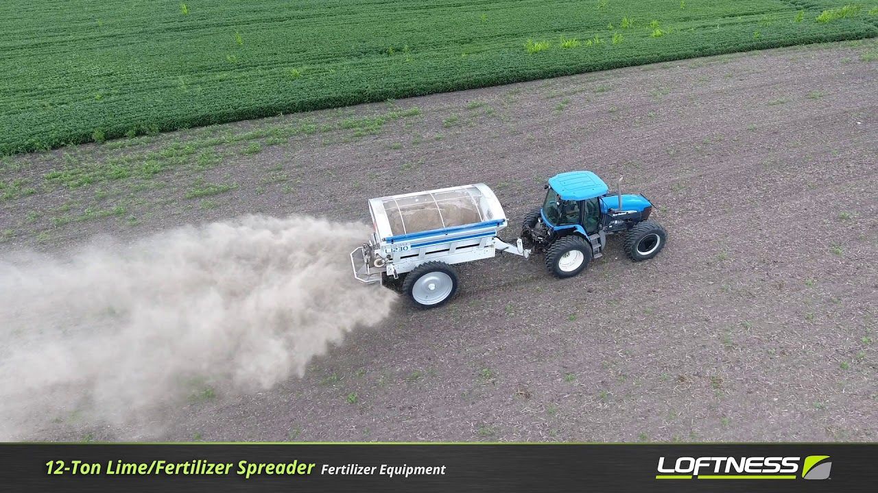 Loftness L1230 Lime and Fertilizer Spreader - YouTube