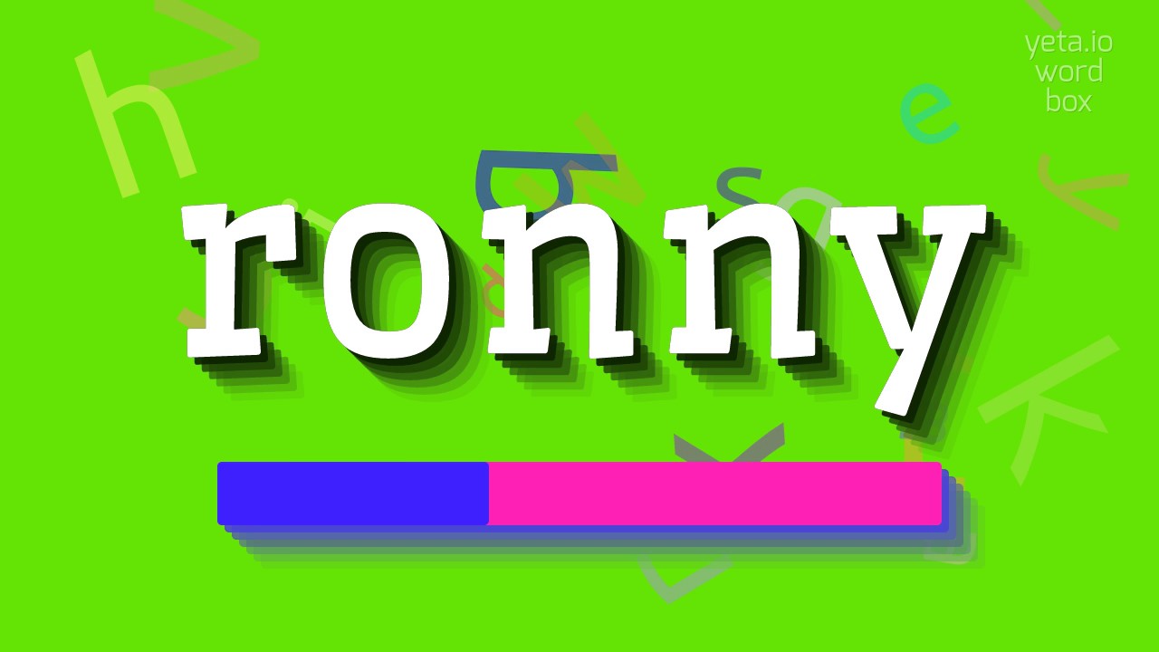 How to say "ronny"! (High Quality Voices) - YouTube