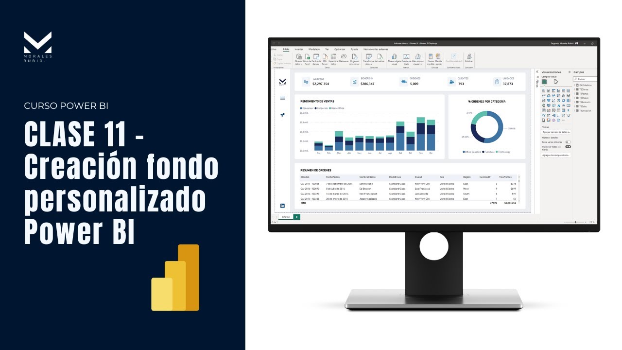 Clase 11 - Creación de Fondo Personalizado en Power BI 📊📈 - YouTube