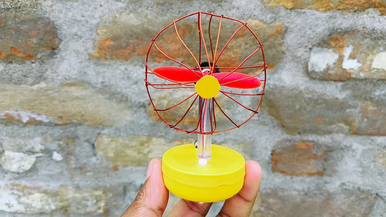 How to make mini motor stand fan || mini motor fan making|| how to make ...