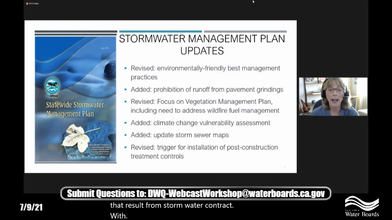 Public Workshop Statewide Caltrans Stormwater Permit and Draft Time ...