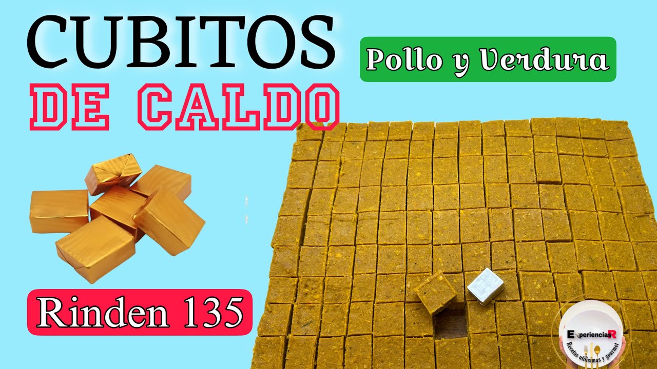 🔴Como hacer CUBITOS de CALDO de Pollo y Verdura Caseros - RINDE 135 ...