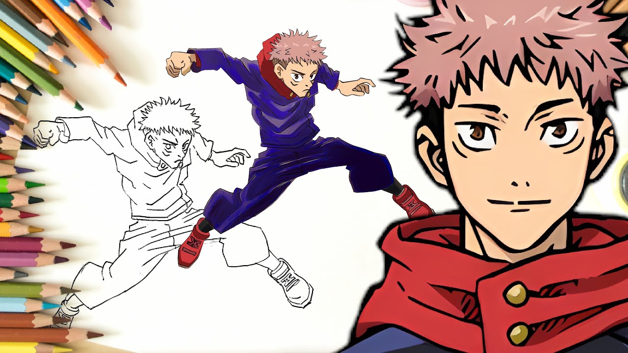 5 Steps to Draw | YUJI ITADORI FROM JUJUTSU KAISEN | Easy Step-by-Step ...