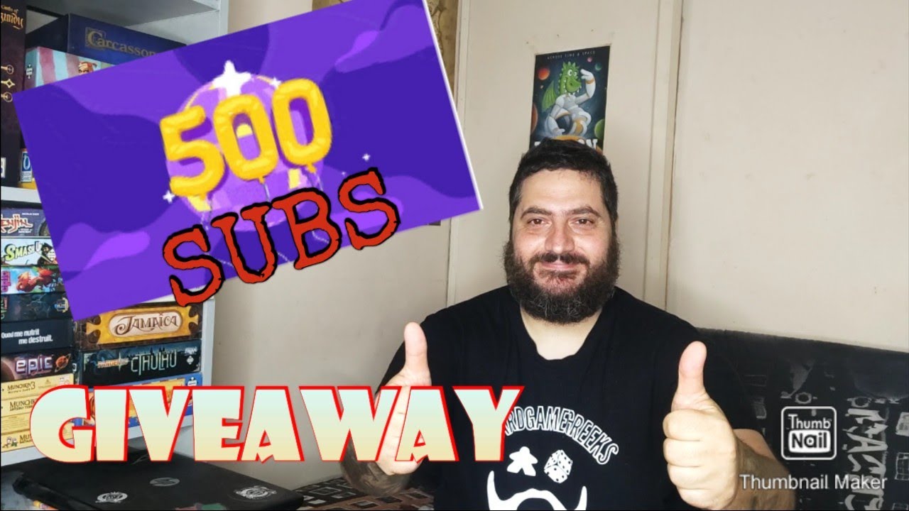 500 Subs Giveaway! BoardGameGreeks - YouTube
