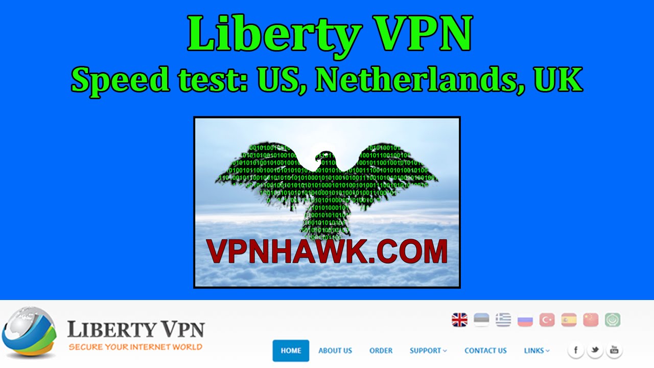 Liberty VPN install and speed test: US, The Netherlads, and UK - YouTube