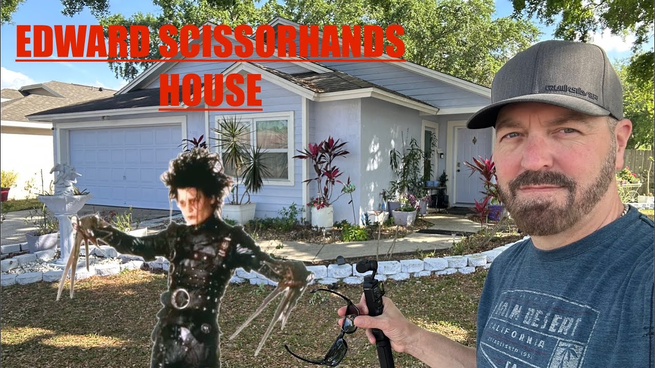 VISITING THE EDWARD SCISSORHANDS HOUSE IN FLORIDA - YouTube