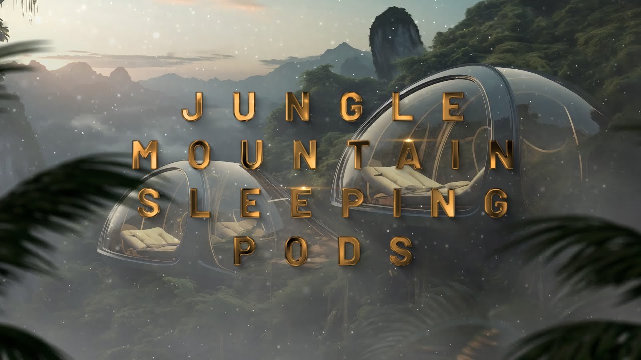 Jungle Mountain Sleeping Pods | Relaxing Ambient Sounds - YouTube