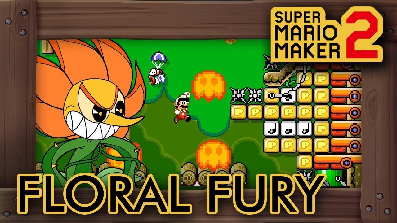 Super Mario Maker 2 - Amazing Cuphead Boss Level "FLORAL FURY" - YouTube