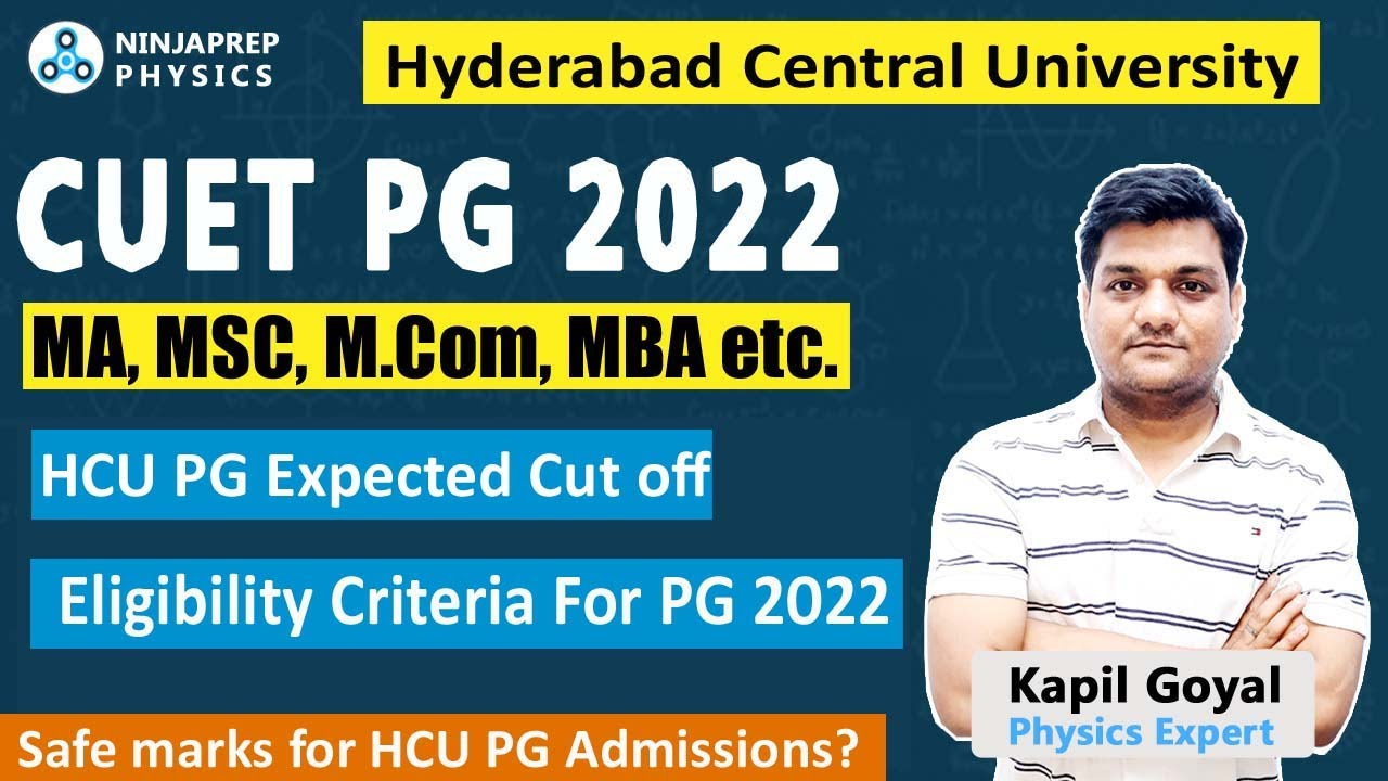 HCU PG cut off 2022 | CUET PG Cut off 22 | Hyderabad Central university |कितने marks पर क्या ...