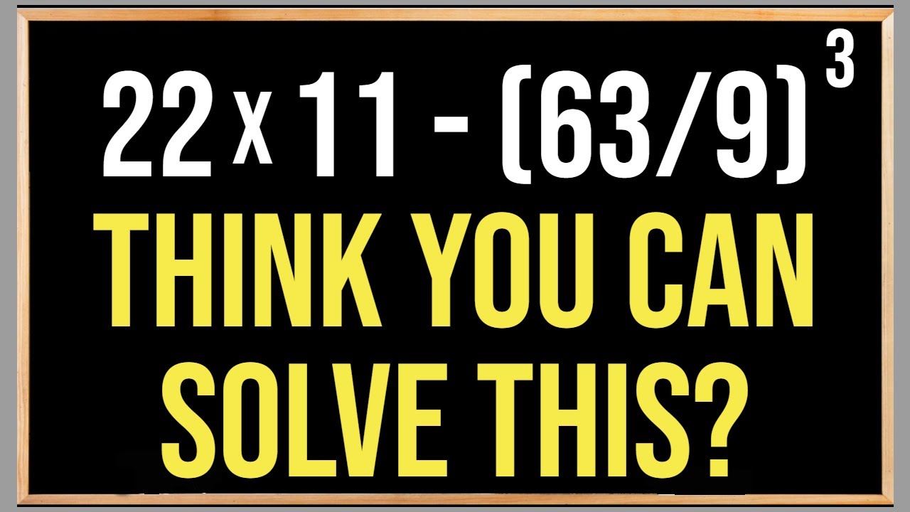 Give This Math Question A Try! - YouTube