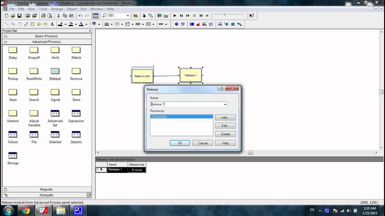 Arena Simulation: 24.Release Module - YouTube