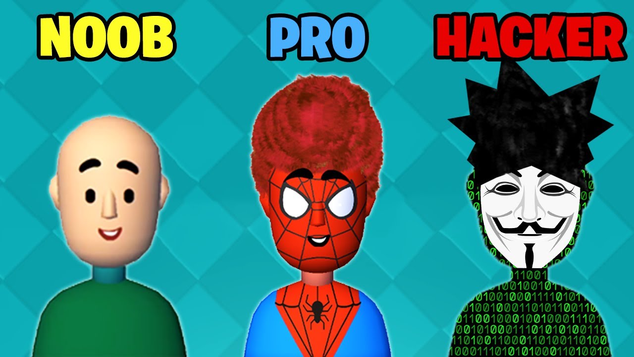 NOOB vs PRO vs HACKER in Barber Shop - Hair Cut game - YouTube