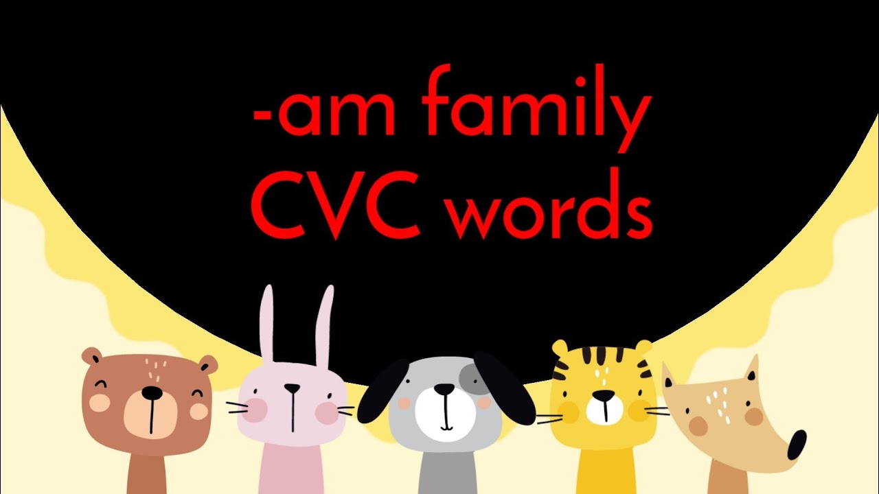 -am family words practice (bam, dam, ram, ham, jam, sam) - YouTube