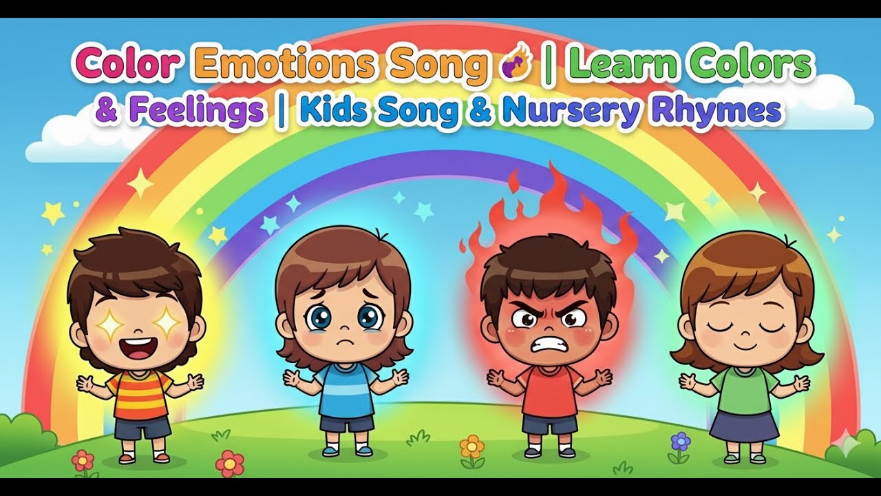 Color Emotions Song 🎨 | Learn Colors & Feelings | Kids Song & Nursery ...