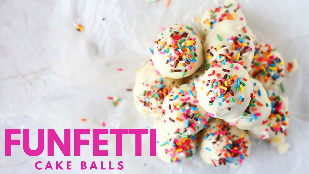 Funfetti Cake Balls - YouTube
