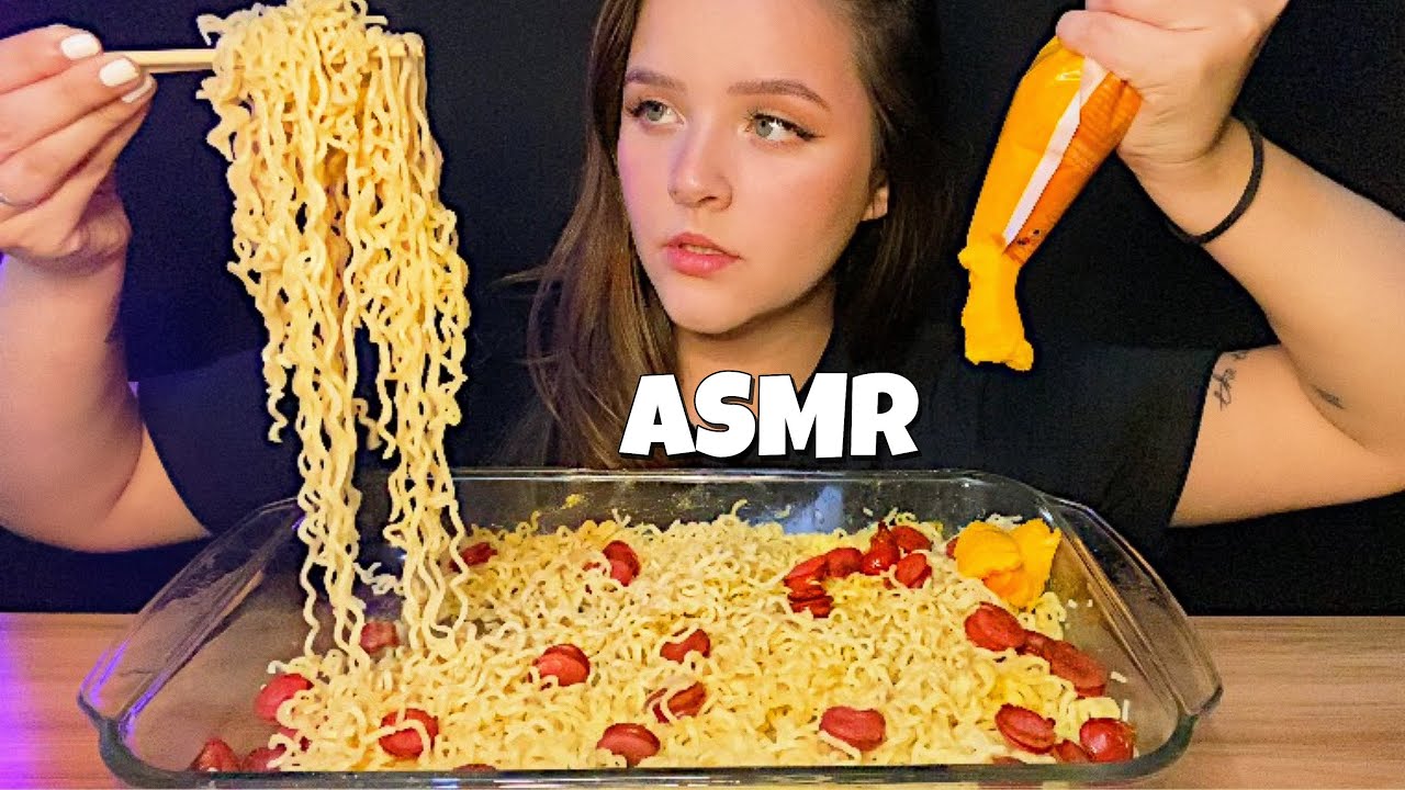 ASMR COMIDA MIOJO COM CALABRESA E CHEDDAR MUKBANG BRASIL | CAMILE ASMR - YouTube