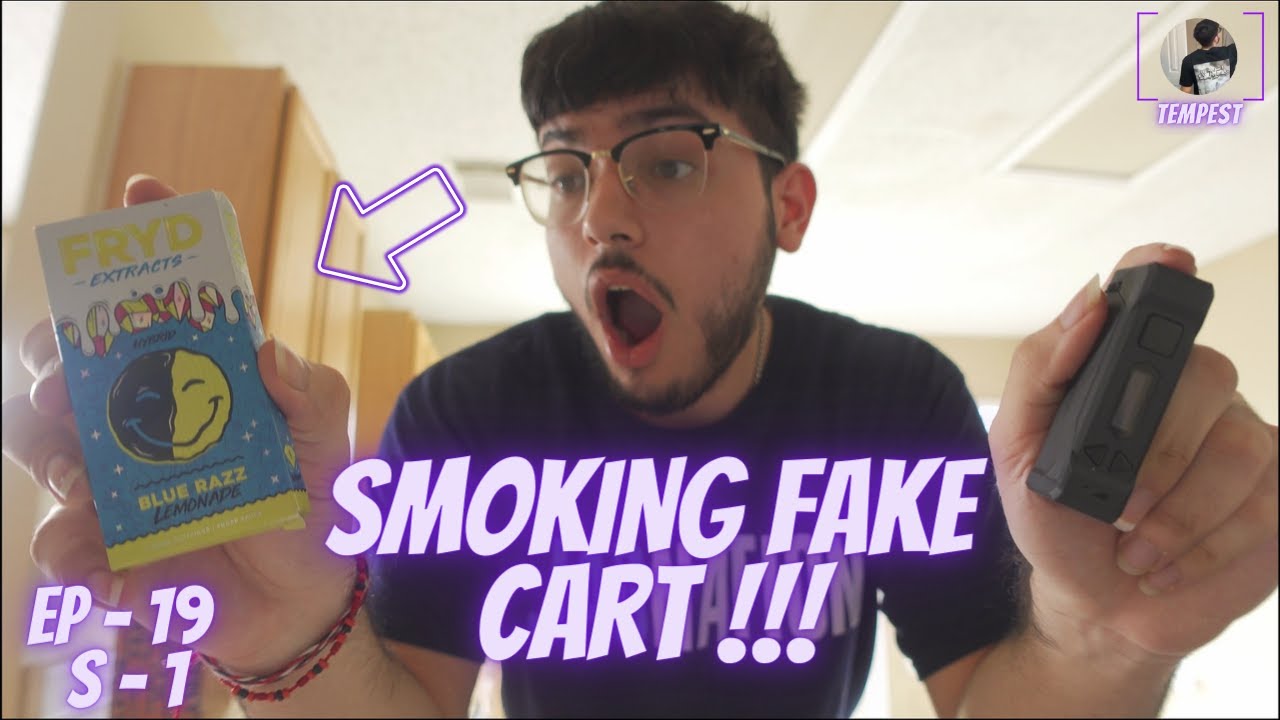 Trying Fake Cart... 😳 (FRYD Blue Razz Lemonade) 💨 - YouTube
