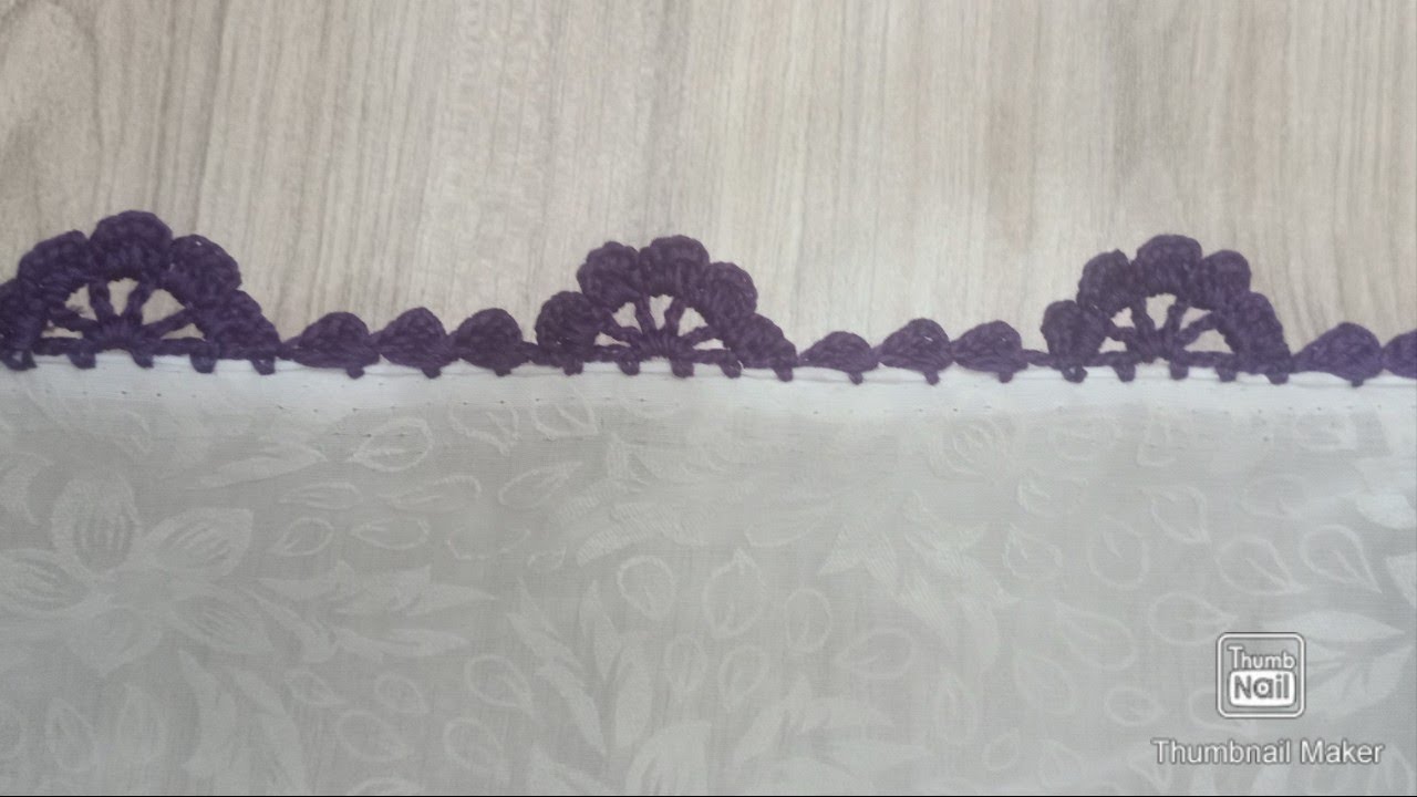 How to make Easy and beautiful dupatta neck and sleeve crochet lace ...