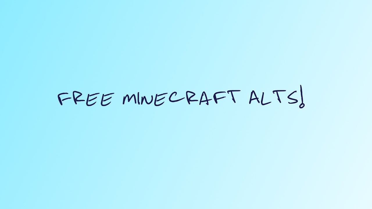 Free Minecraft Alts! - Working Free Alts! - YouTube
