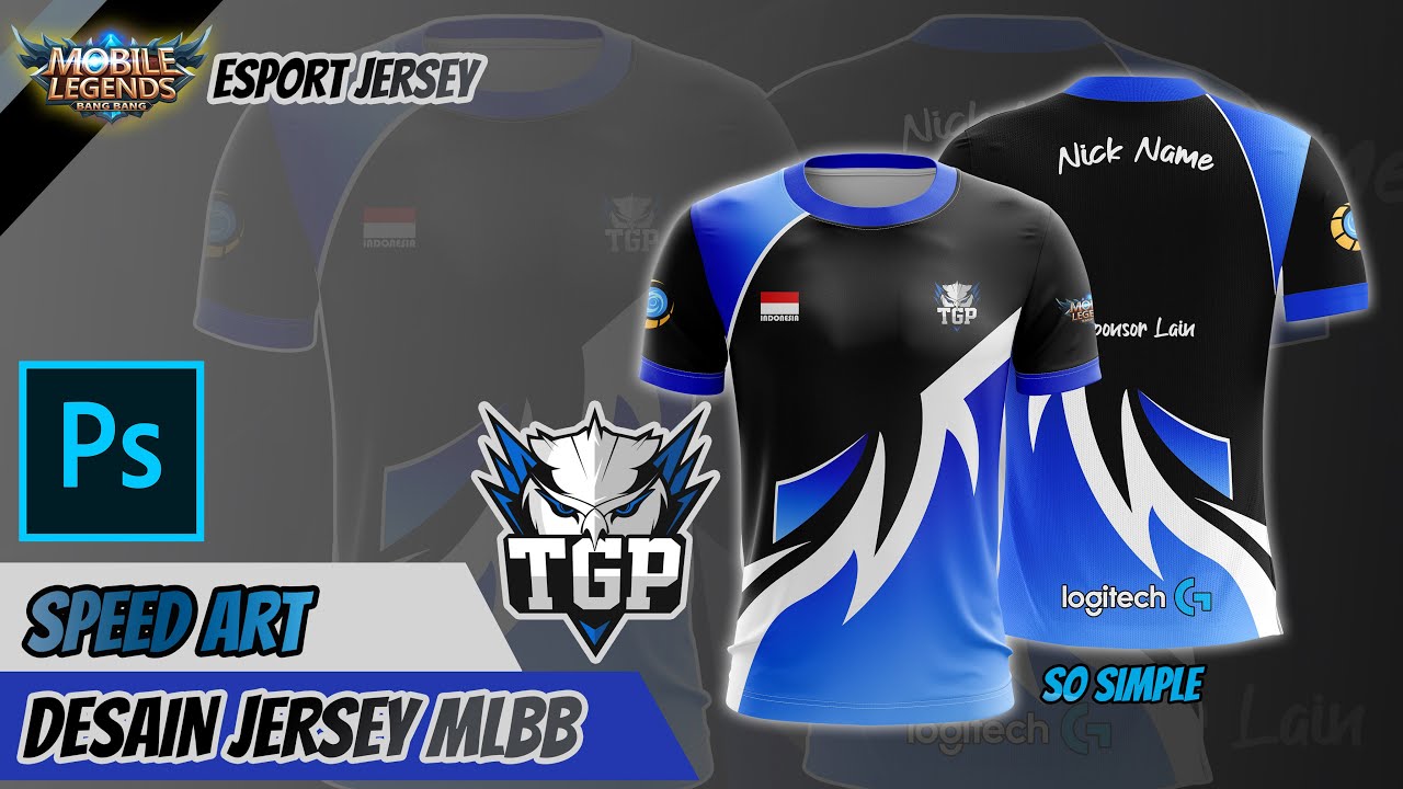 Desain Jersey Mobile Legend Simple di Photoshop | Speed Art - YouTube