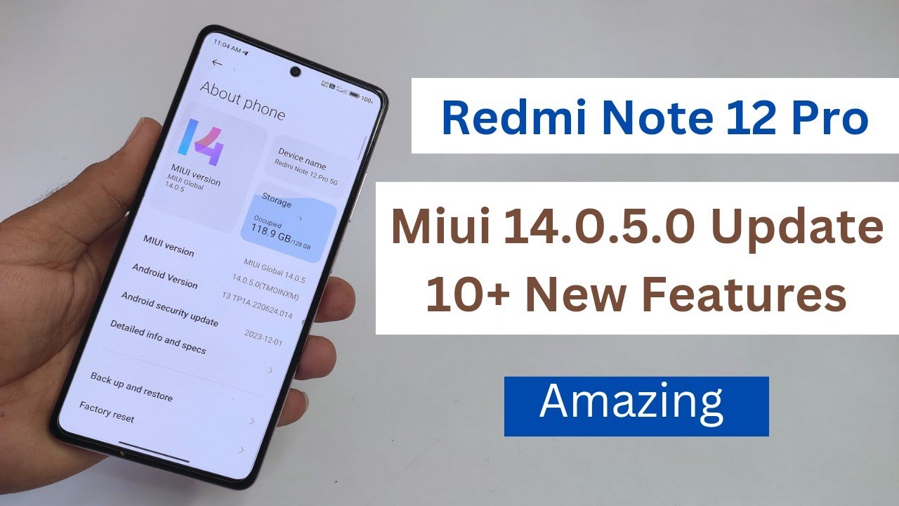 Redmi Note 12 Pro Miui 14.0.5.0 Update 10+ Amazing New Features - YouTube