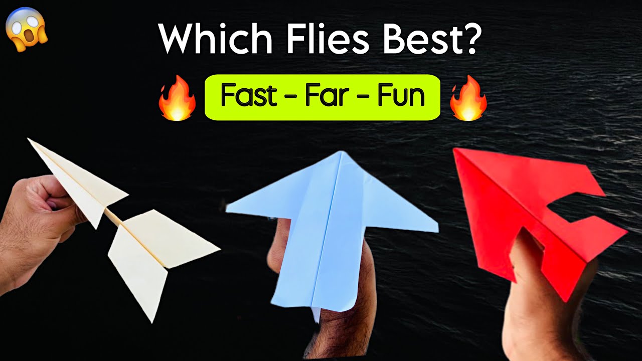 Best Paper Airplanes Ever! 3 Amazing Designs You Must Try, Easy & Fast ...
