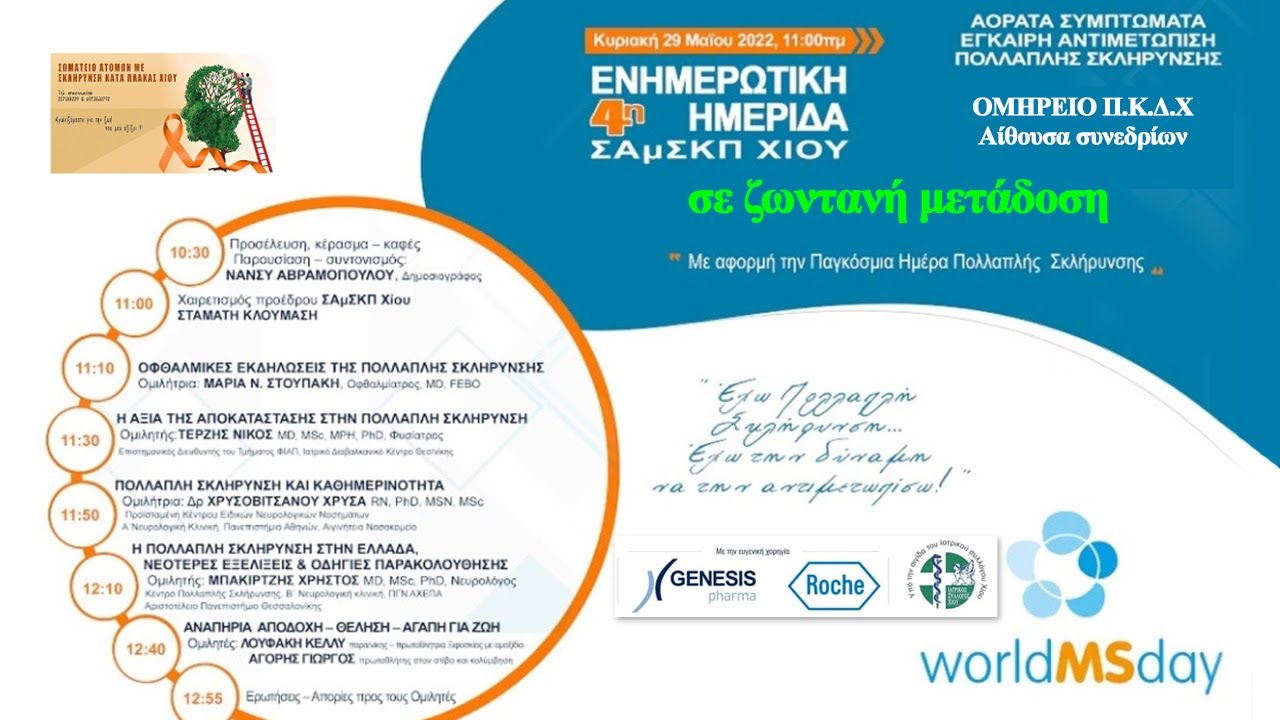 4η Ενημερωτική Ημερίδα ΣαμΣΚΠ Χίου, 29 Μαίου 2022 - YouTube