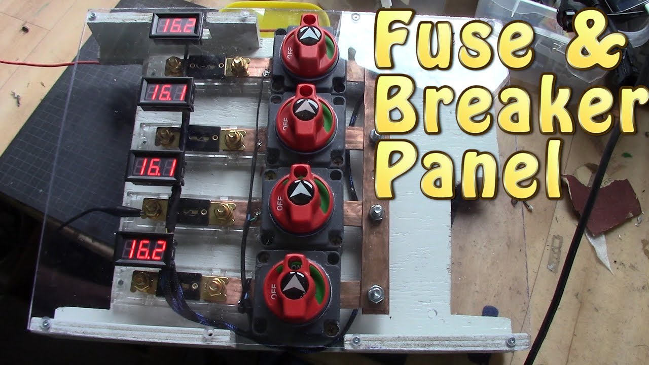 Switch and fuse panel build - 18650 powerwall safety - YouTube