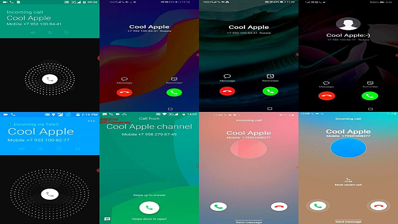 Mix of incoming calls 8 phones/ Screen recorder - YouTube