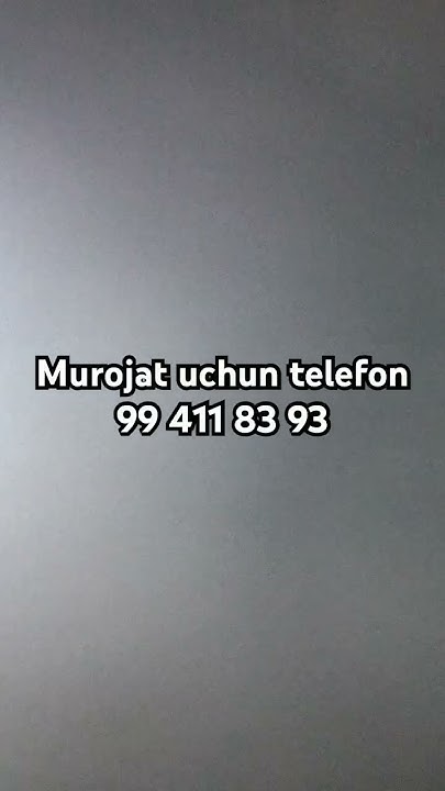 Zakaz bervurila shu nomerga - YouTube