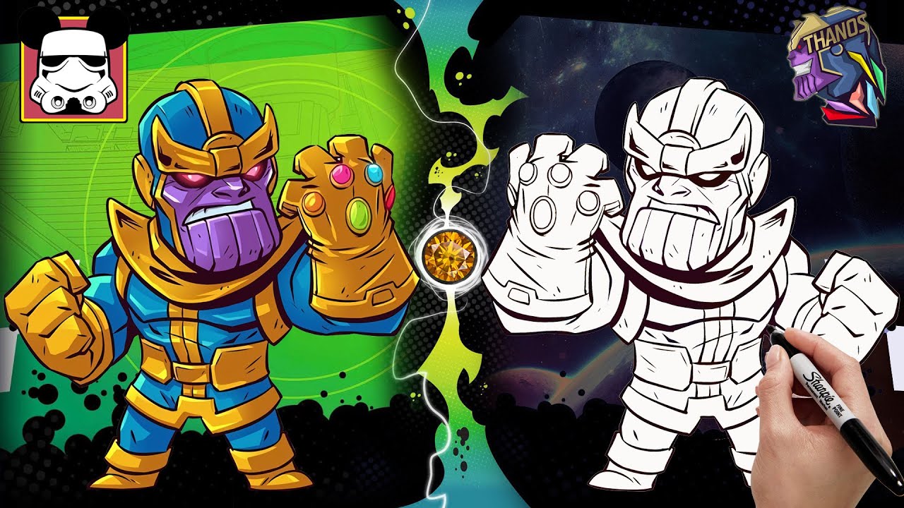 How to Draw Thanos | The Avengers Classic | Tutorial 2021 - YouTube