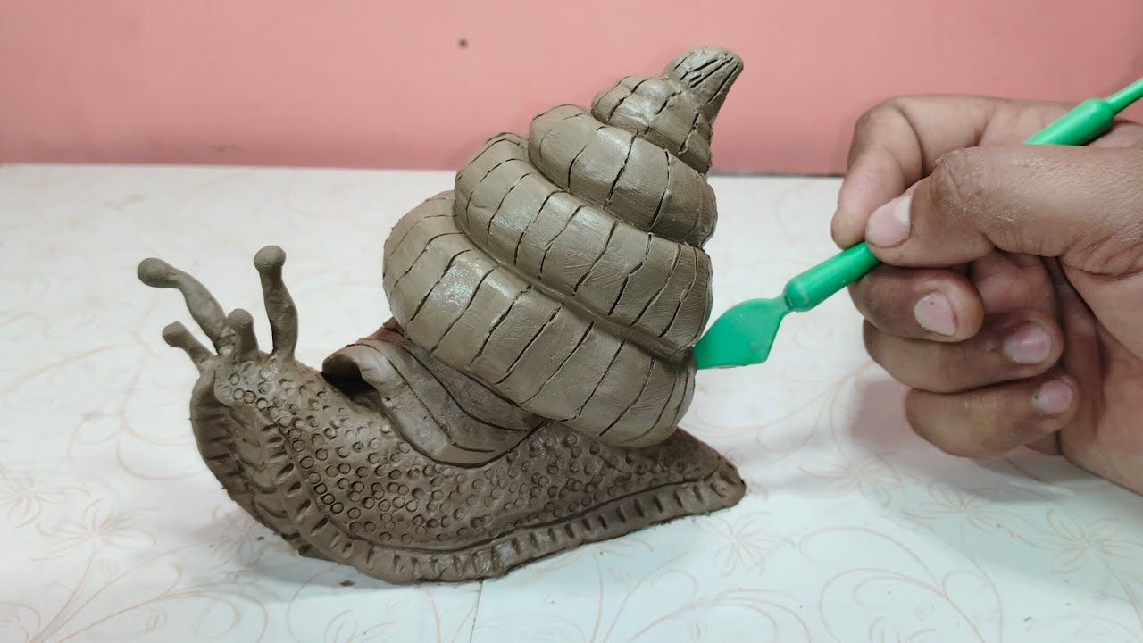 Snail making | how to make a snail with clay | clay snail making #snail ...