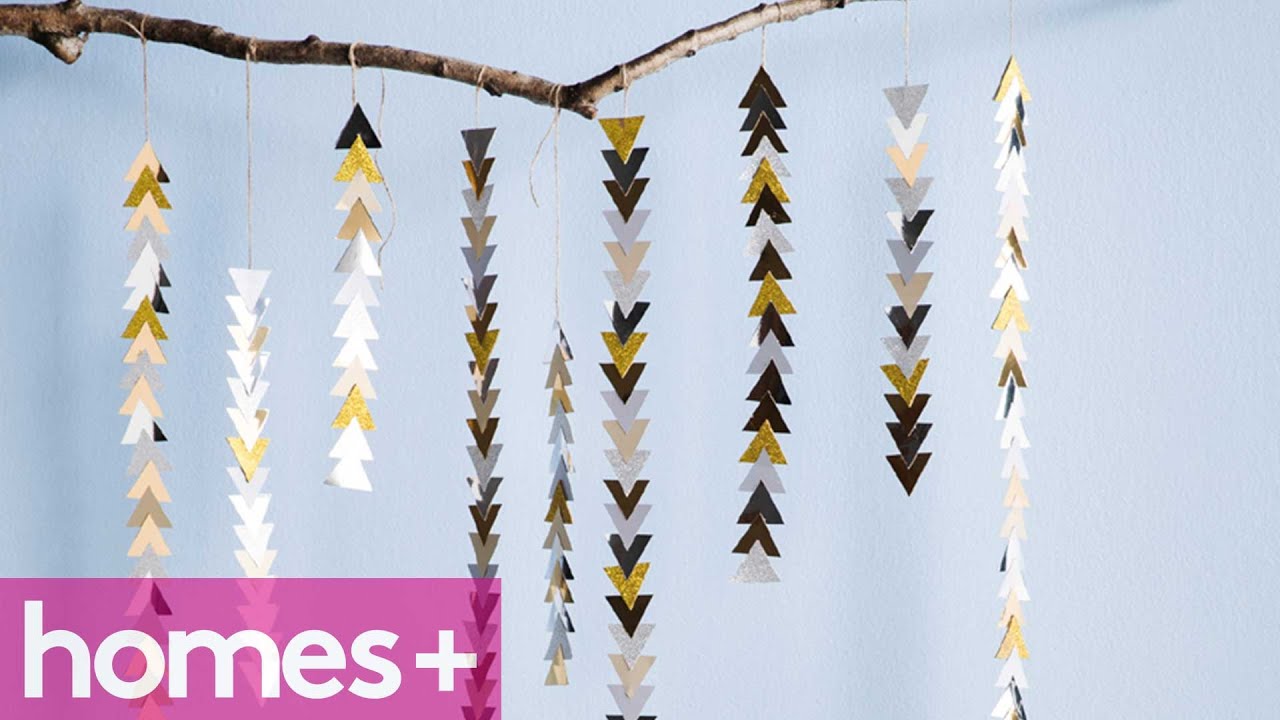 DIY PROJECT: Triangle garlands - homes+ - YouTube