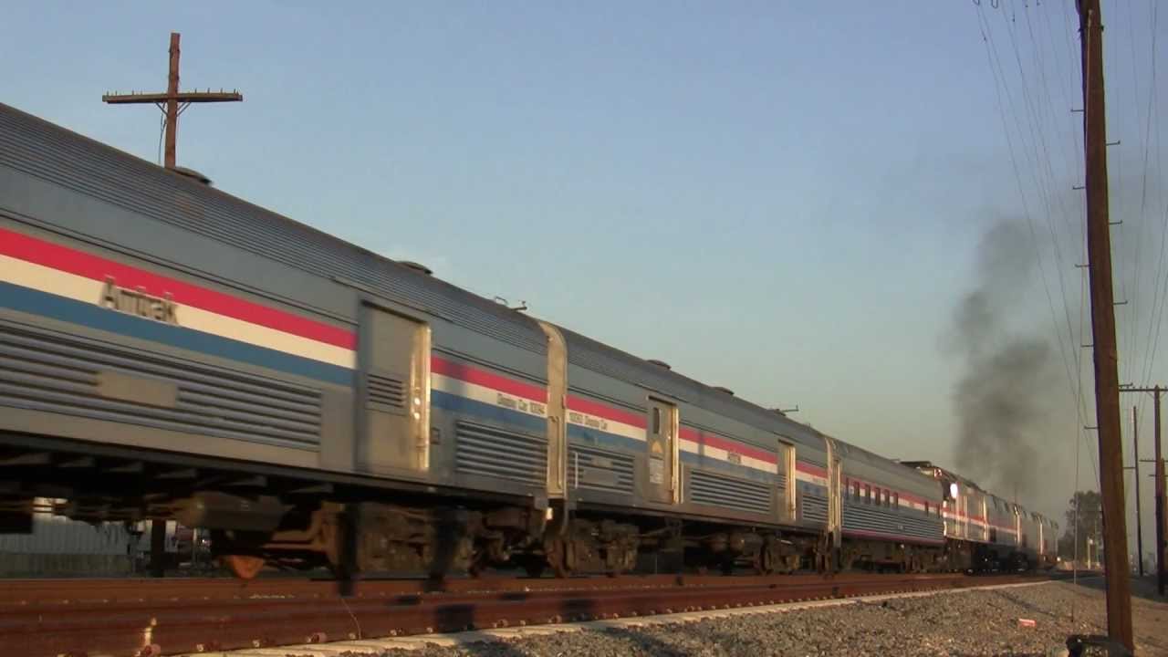 Amtrak 40th Anniversary Museum Train Leaves Southern California - YouTube