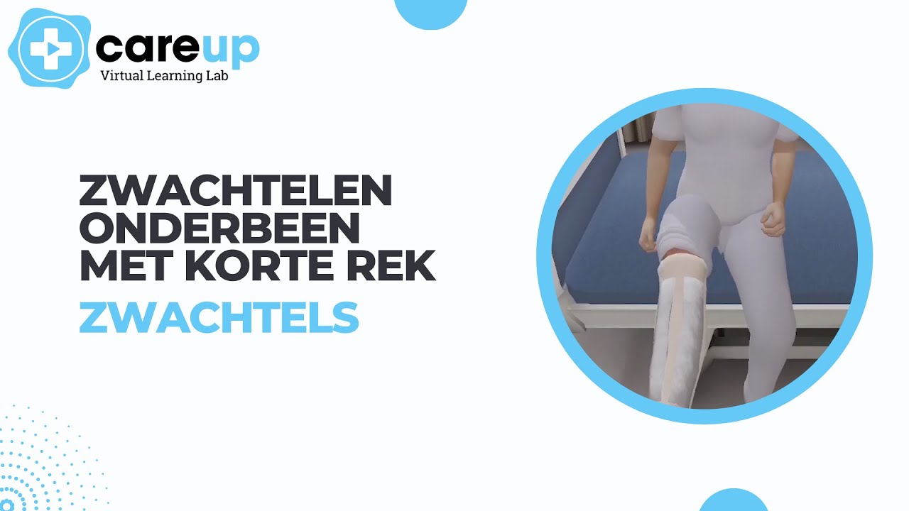 Zwachtelen onderbeen met korte rek zwachtels | CareUp: Virtual Learning ...