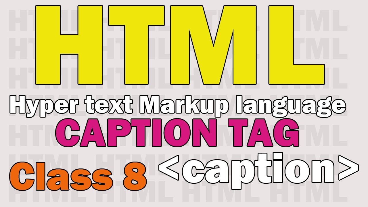 table caption in html | caption tag in html | how to show table name in ...