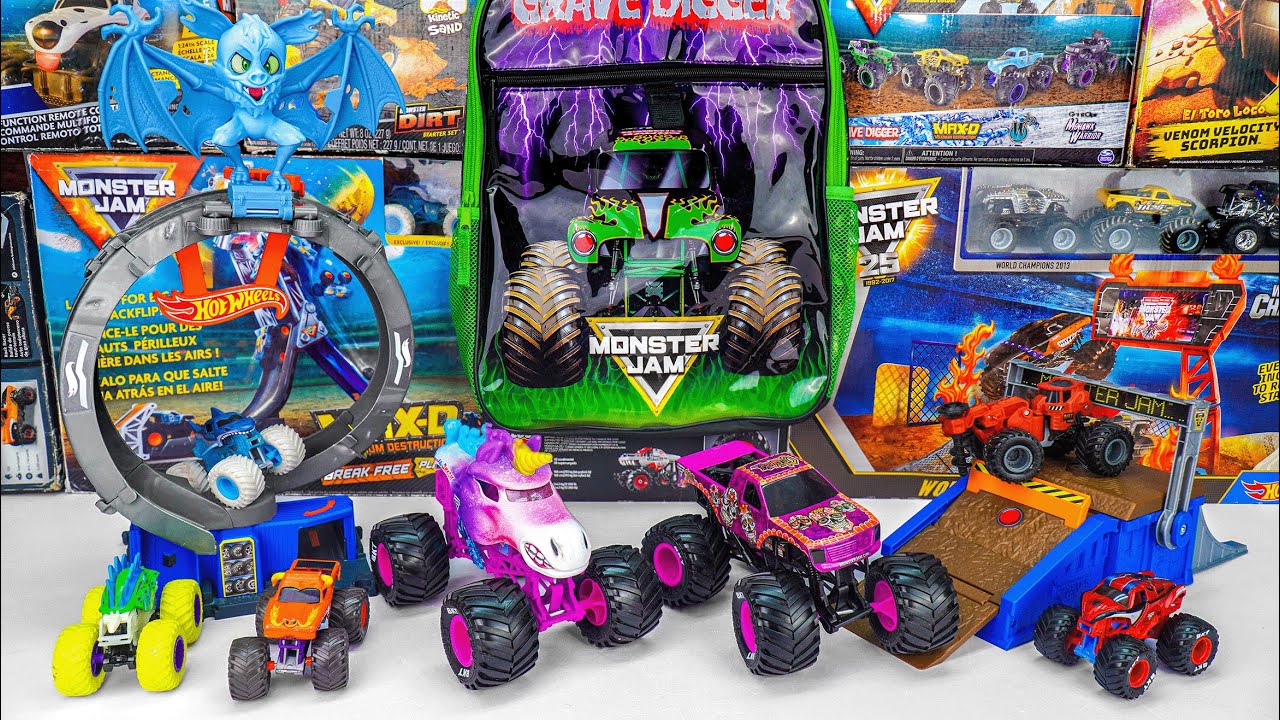 Monster Jam Collection Unboxing Review | Monster Jam Champ Ramp ...