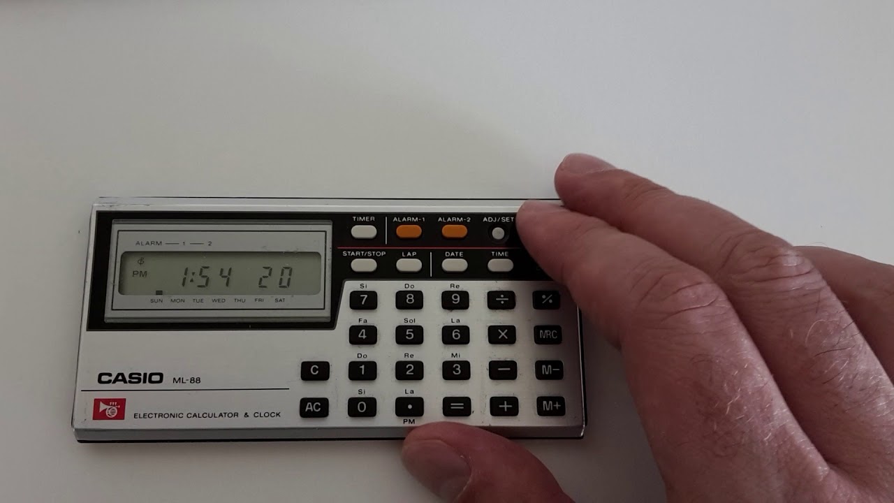 Vintage Calculator Casio ML-88 Musical - Playing with keys - YouTube
