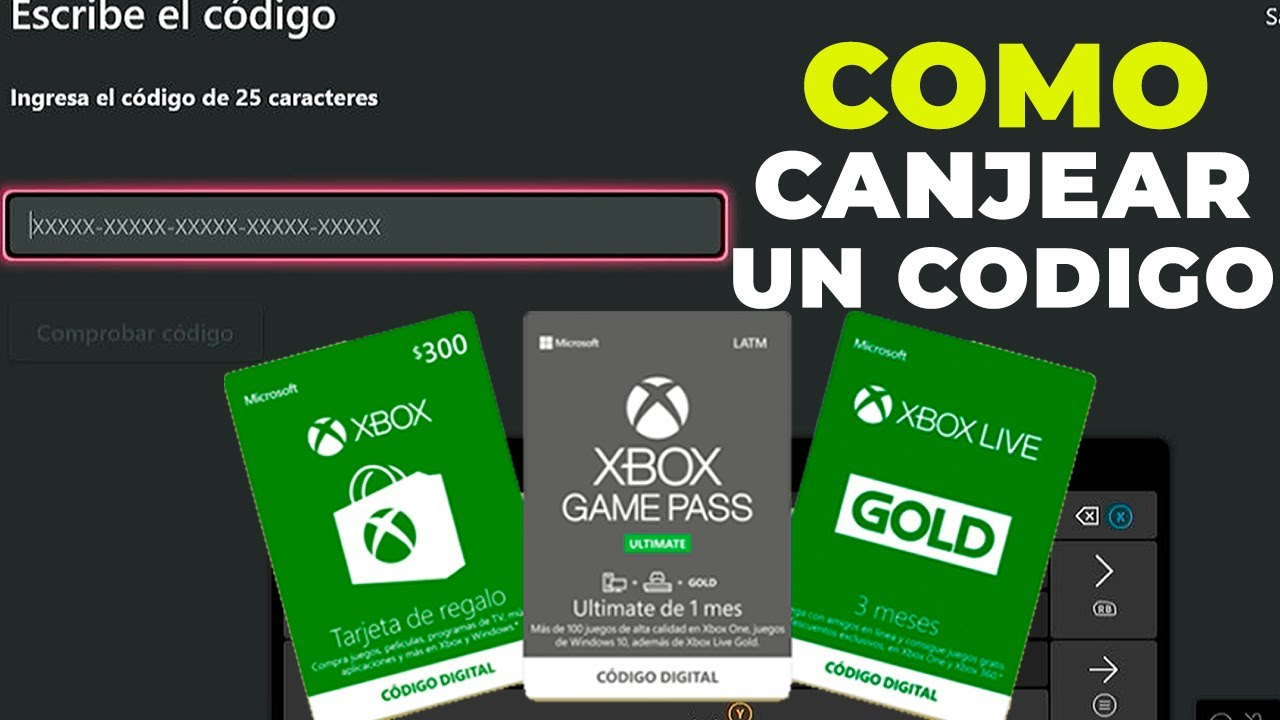 Como canjear un CODIGO de XBOX (XBOX ONE, SERIES X/S) |JUEGO, GAME PASS ...