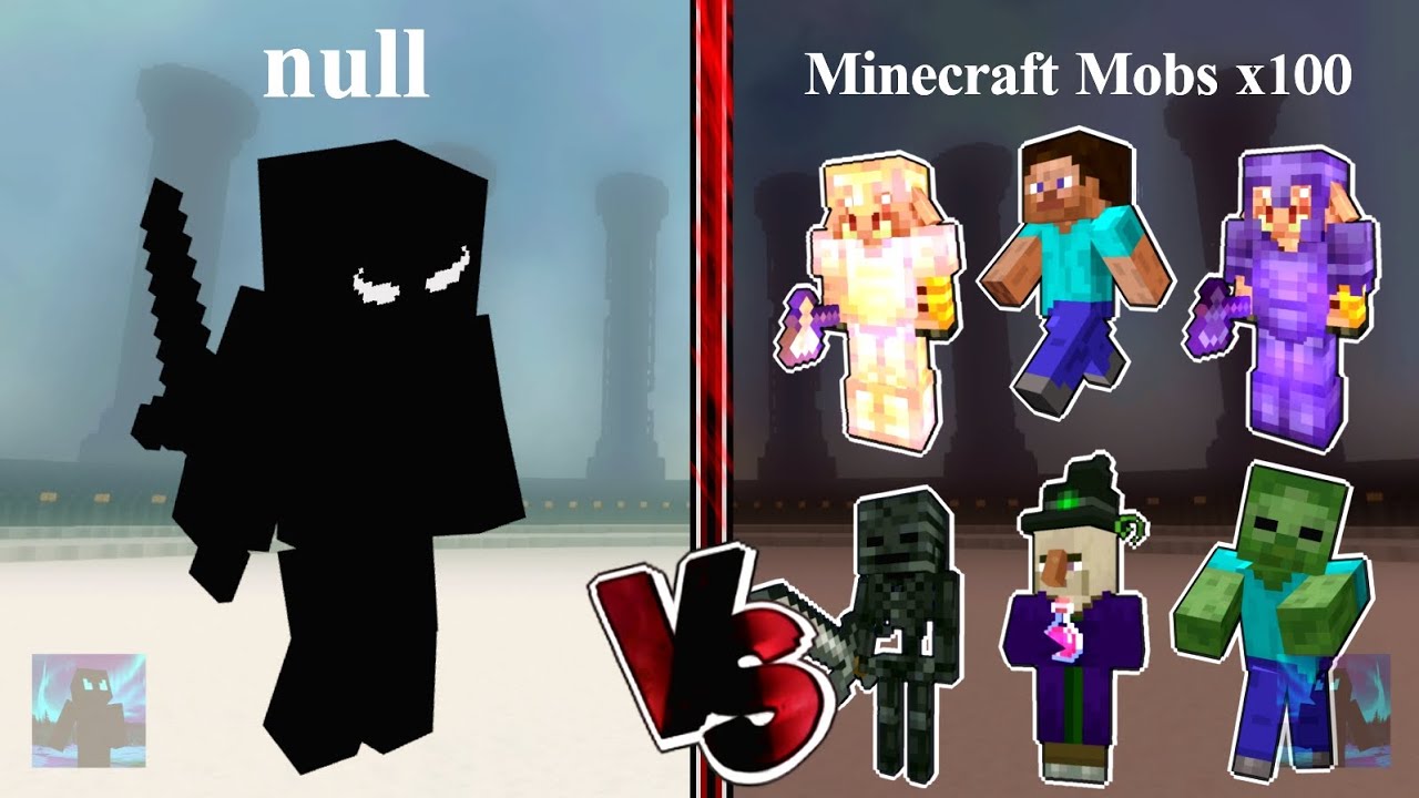 NULL vs ALL MOBS x100 | Minecraft Mob Battle | Mob Battle - YouTube